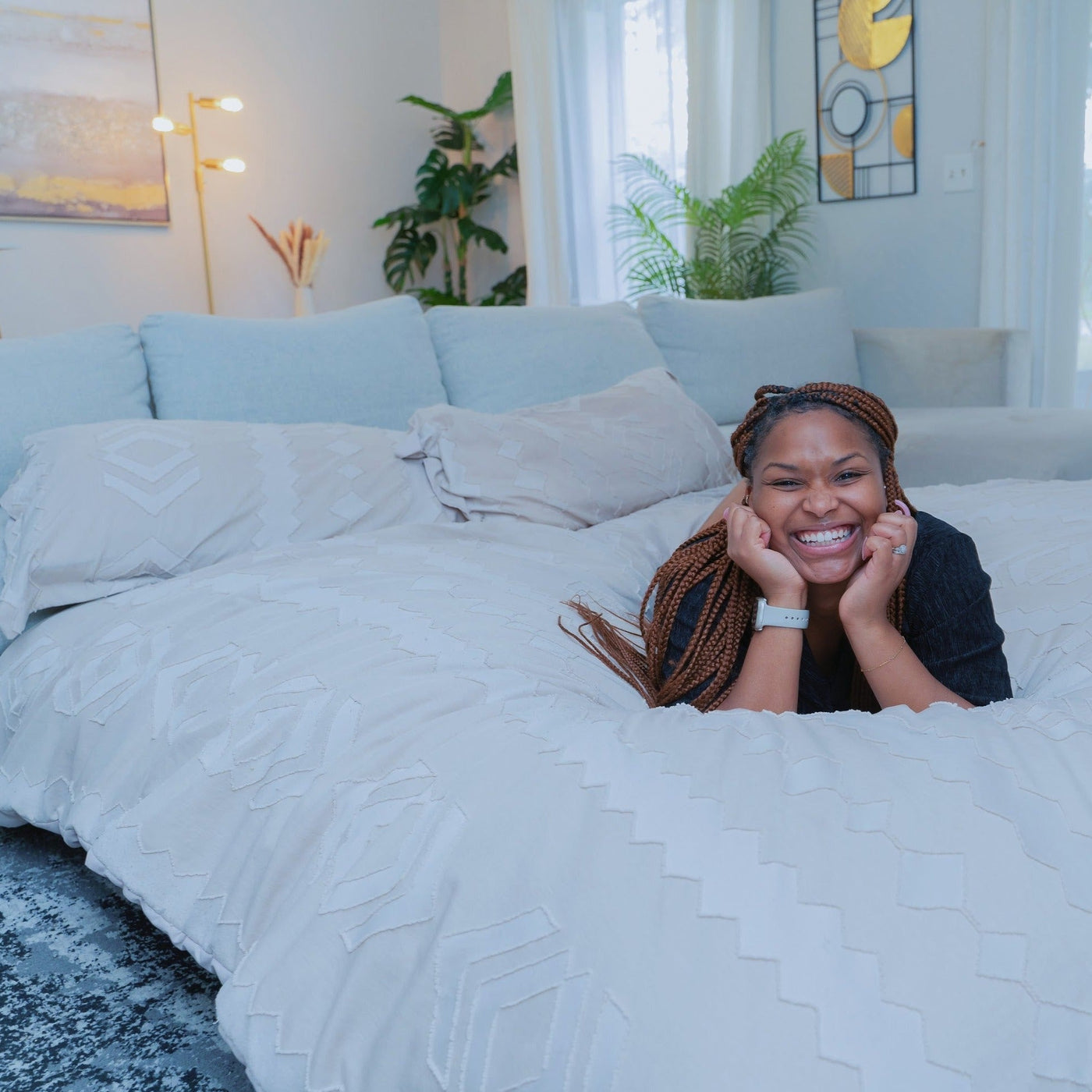 Adult Bean Bag Chair Queen NEST Terry Corduroy American Mattress
